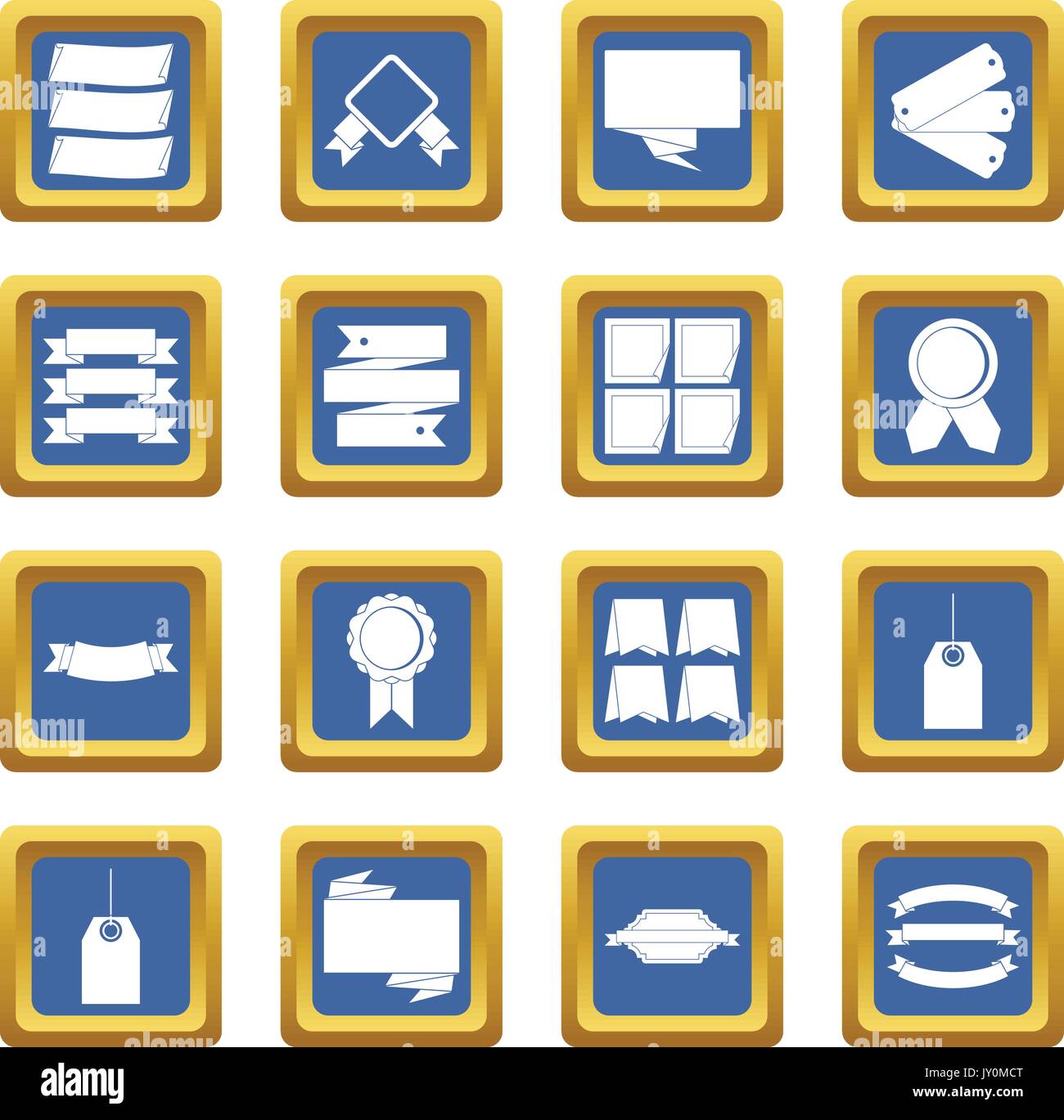 Different colorful labels icons set blue Stock Vector Image & Art - Alamy