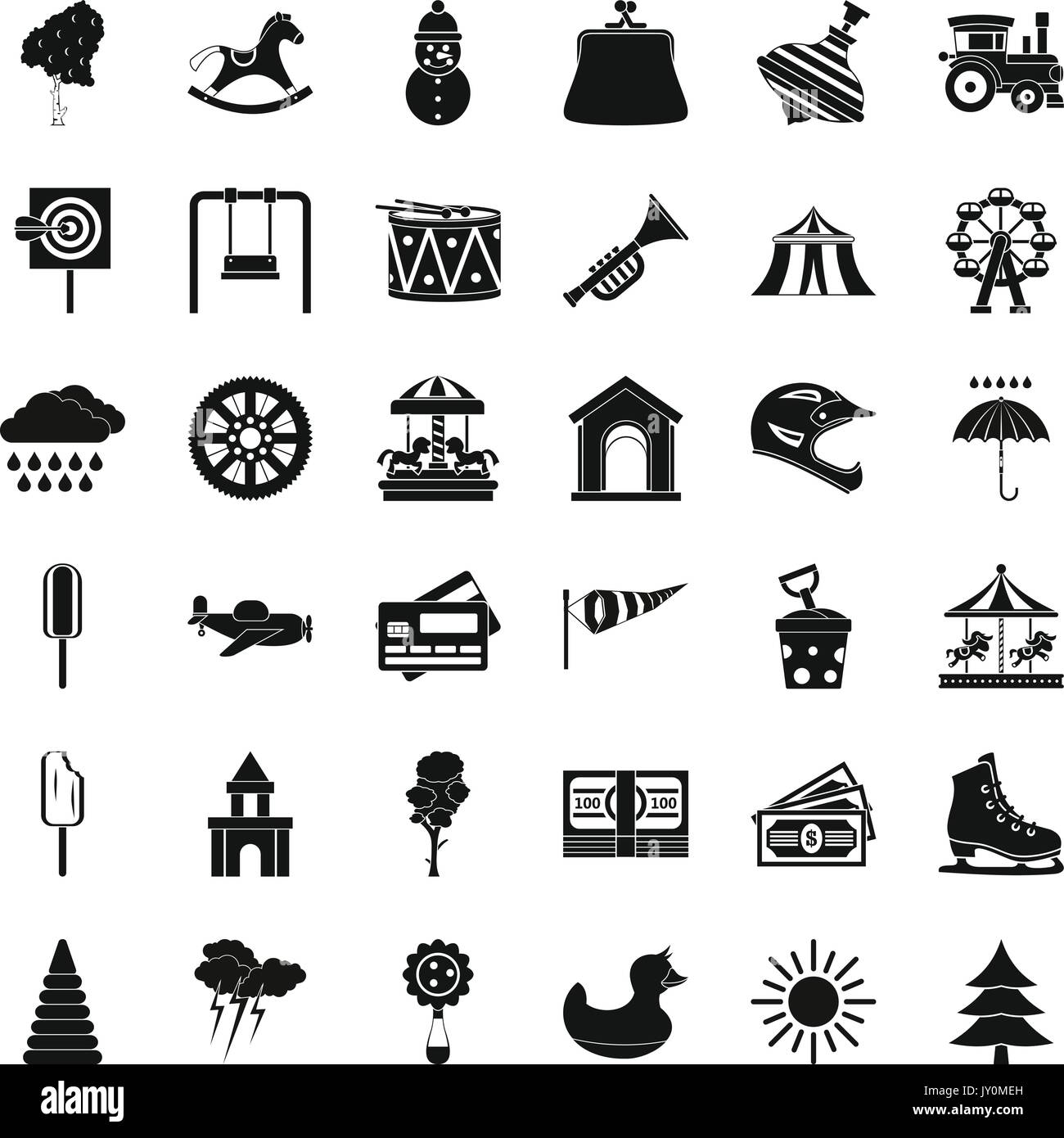 Children toy icons set, simple style Stock Vector Image & Art - Alamy