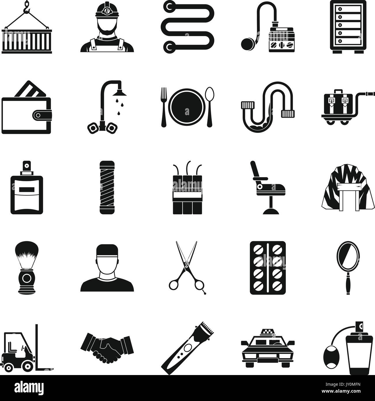Production icons set, simple style Stock Vector Image & Art - Alamy