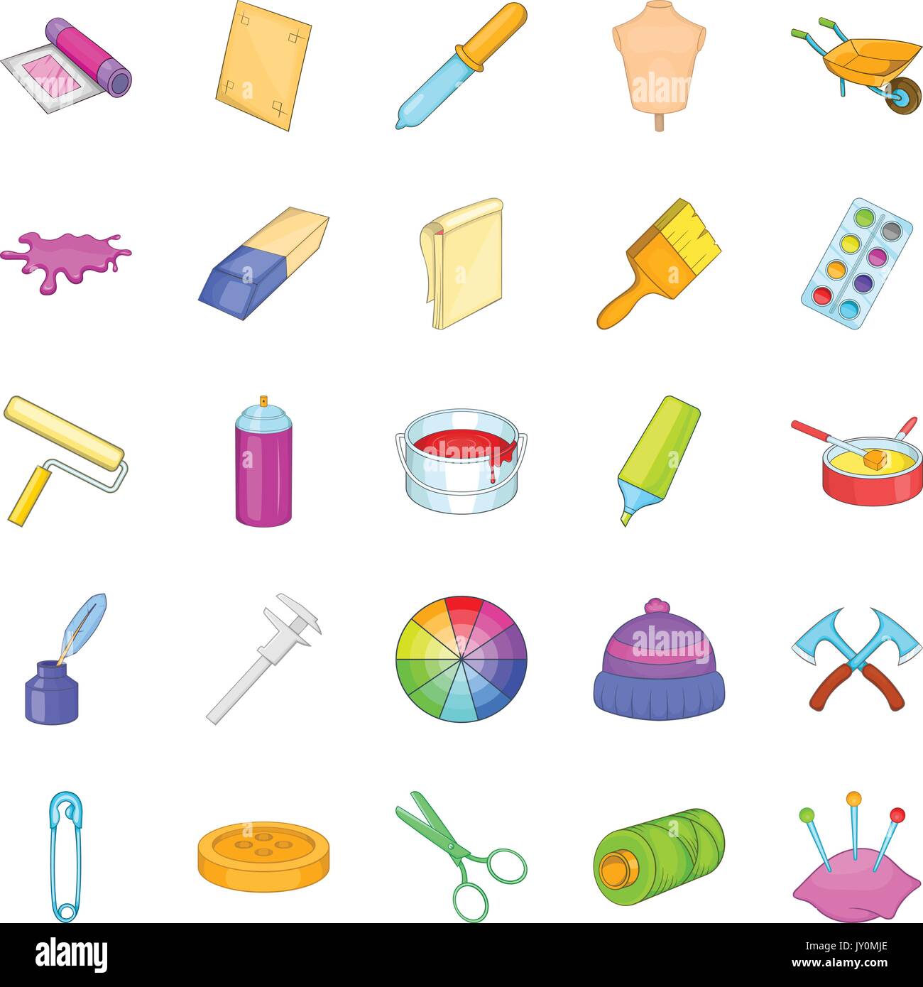 Wallpaper icons set, cartoon style Stock Vector Image & Art - Alamy