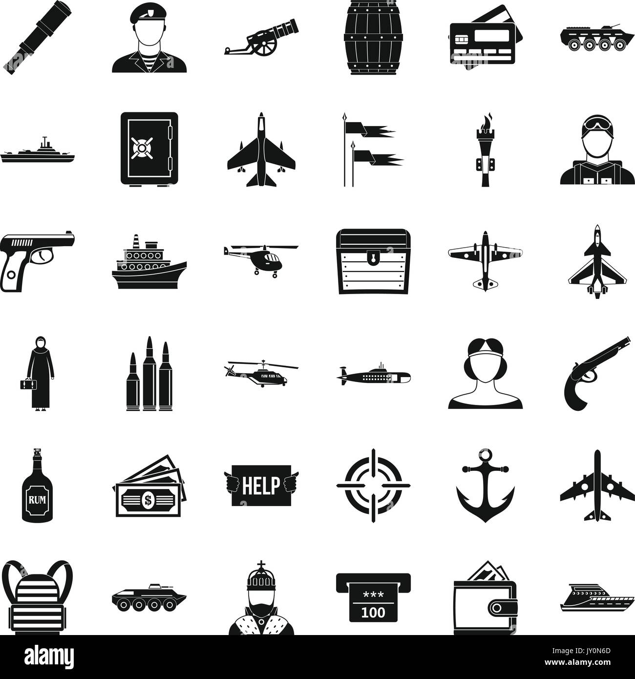 Combat tank icons set, simple style Stock Vector Image & Art - Alamy
