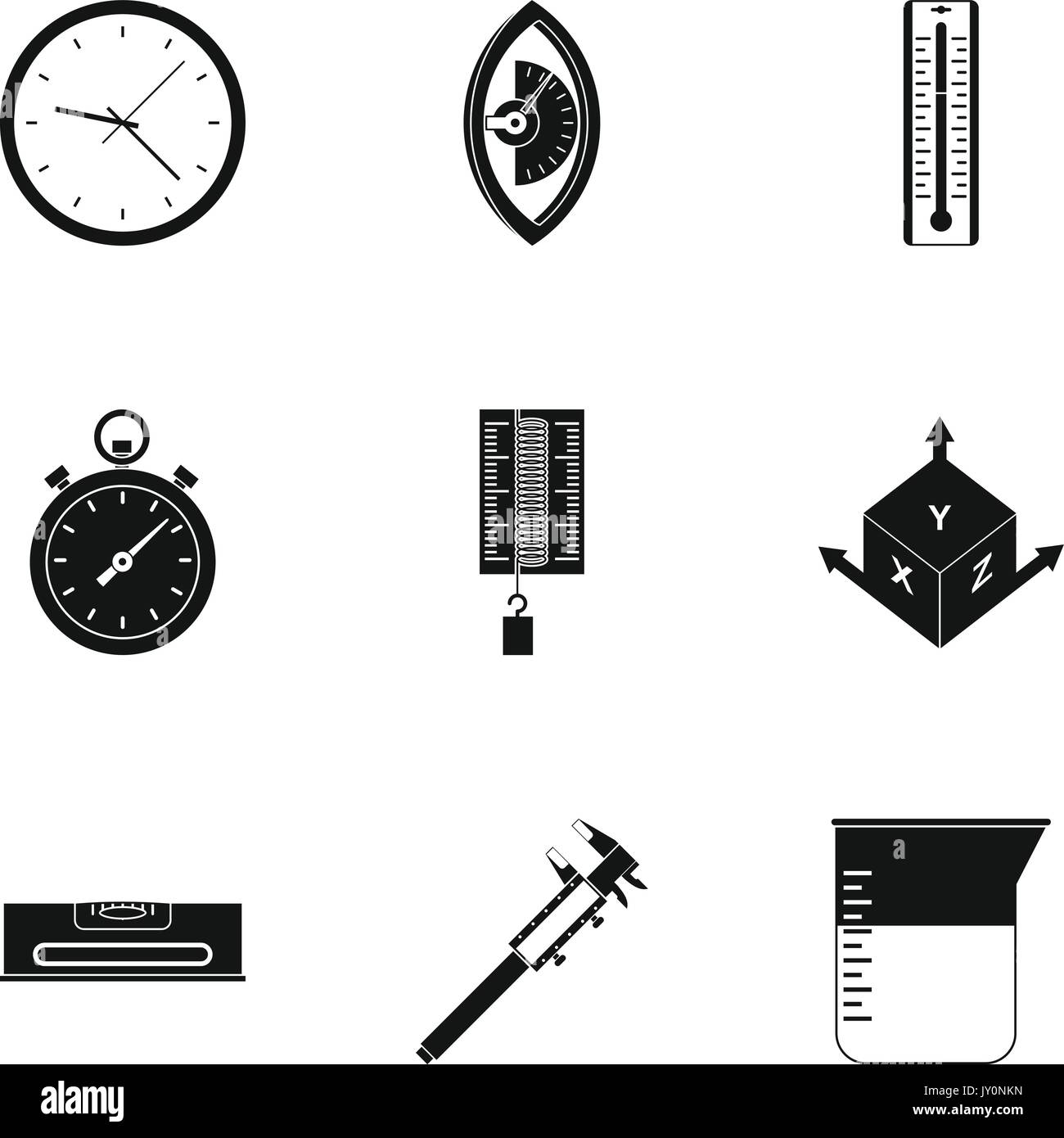 Measuring icon set, simple style Stock Vector Image & Art - Alamy