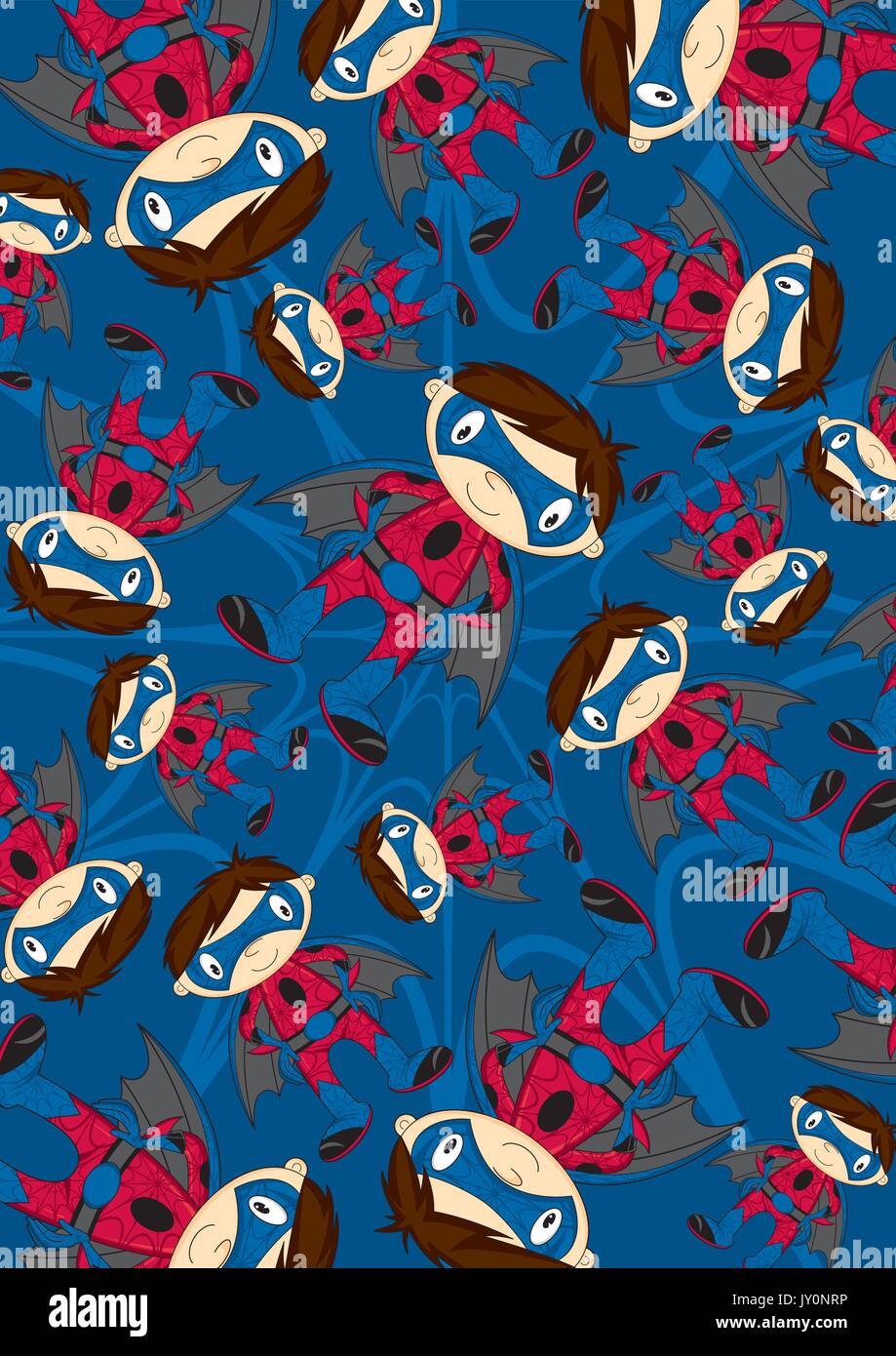 Cute Cartoon Heroic Superhero Pattern Vector Illustration Stock Vector ...