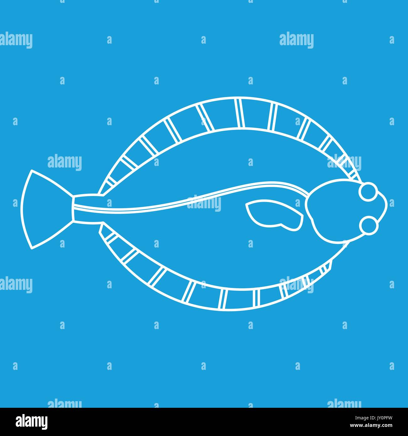 Flatfish icon, outline style Stock Vector Image & Art - Alamy