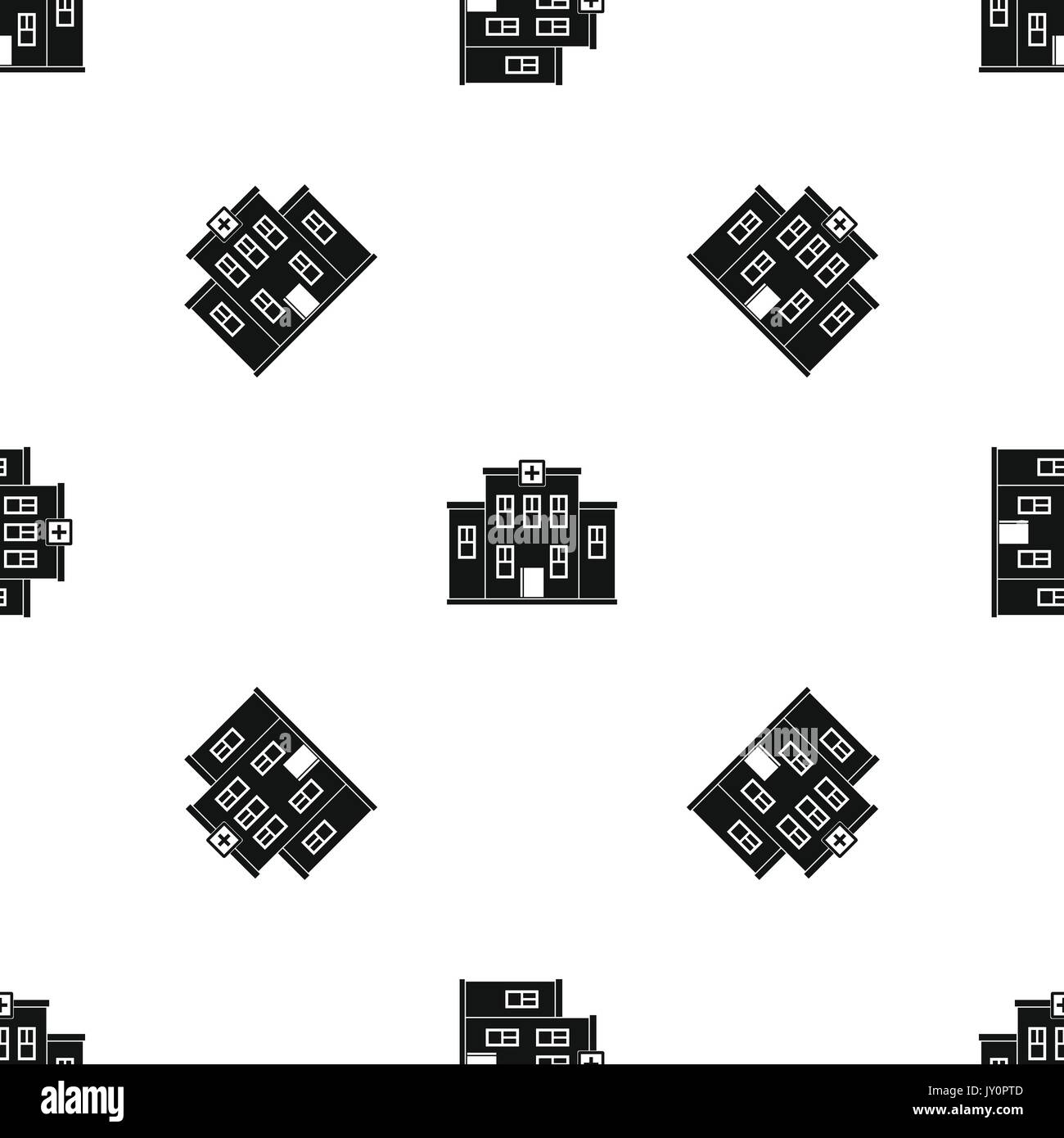 City hospital building pattern seamless black Stock Vector Image & Art ...