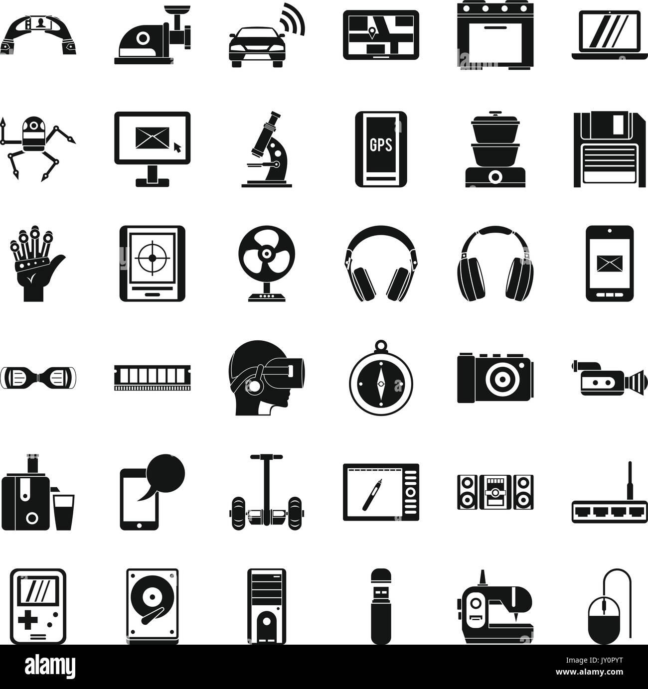 Device screen icons set, simple style Stock Vector Image & Art - Alamy