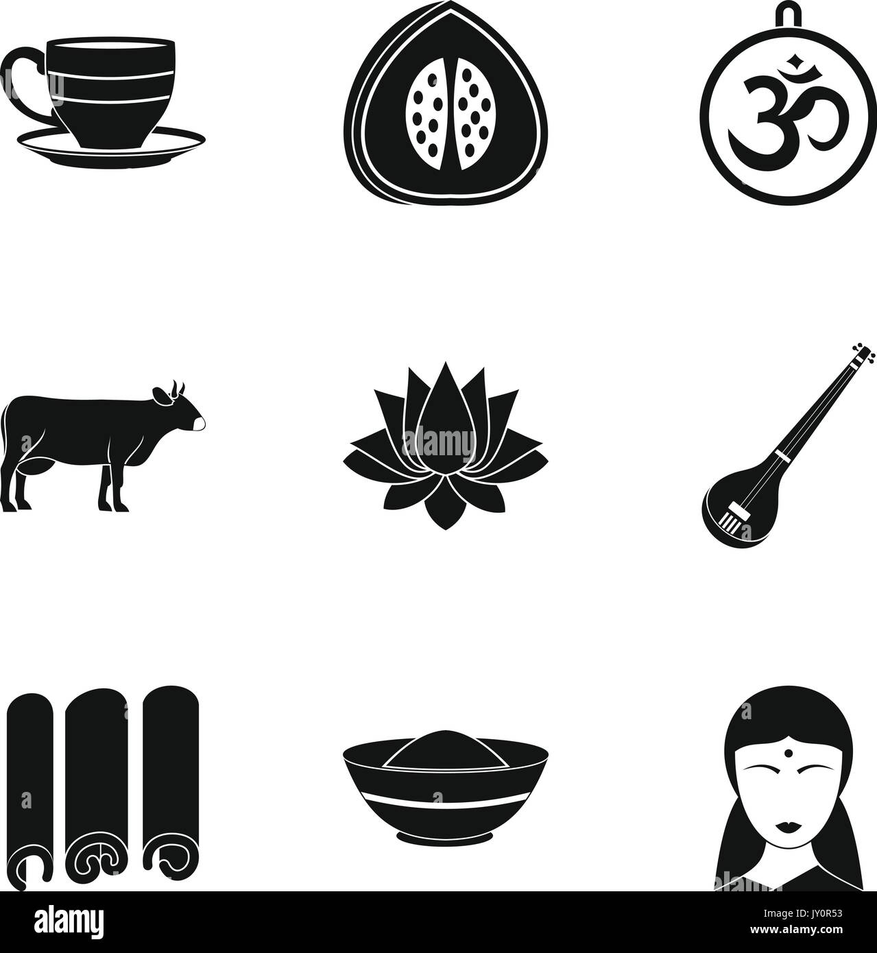 Landmarks of India icon set, simple style Stock Vector Image & Art - Alamy