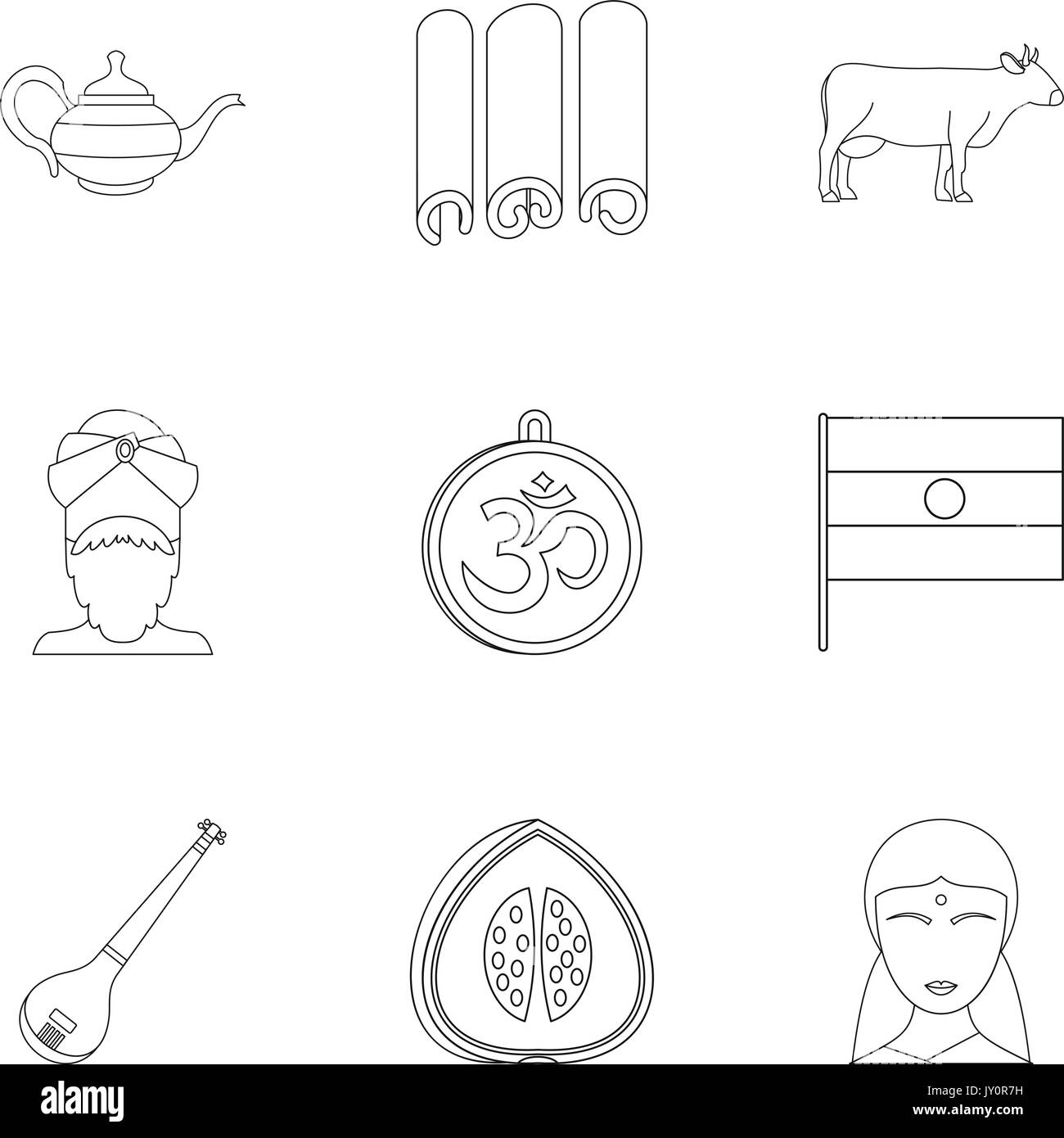 India outline flag Black and White Stock Photos & Images - Alamy