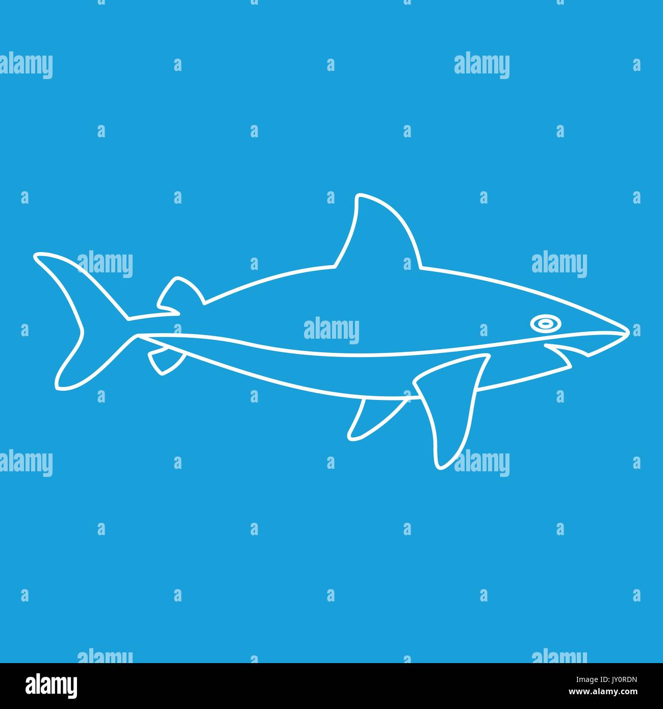 Shark icon, outline style Stock Vector Image & Art - Alamy