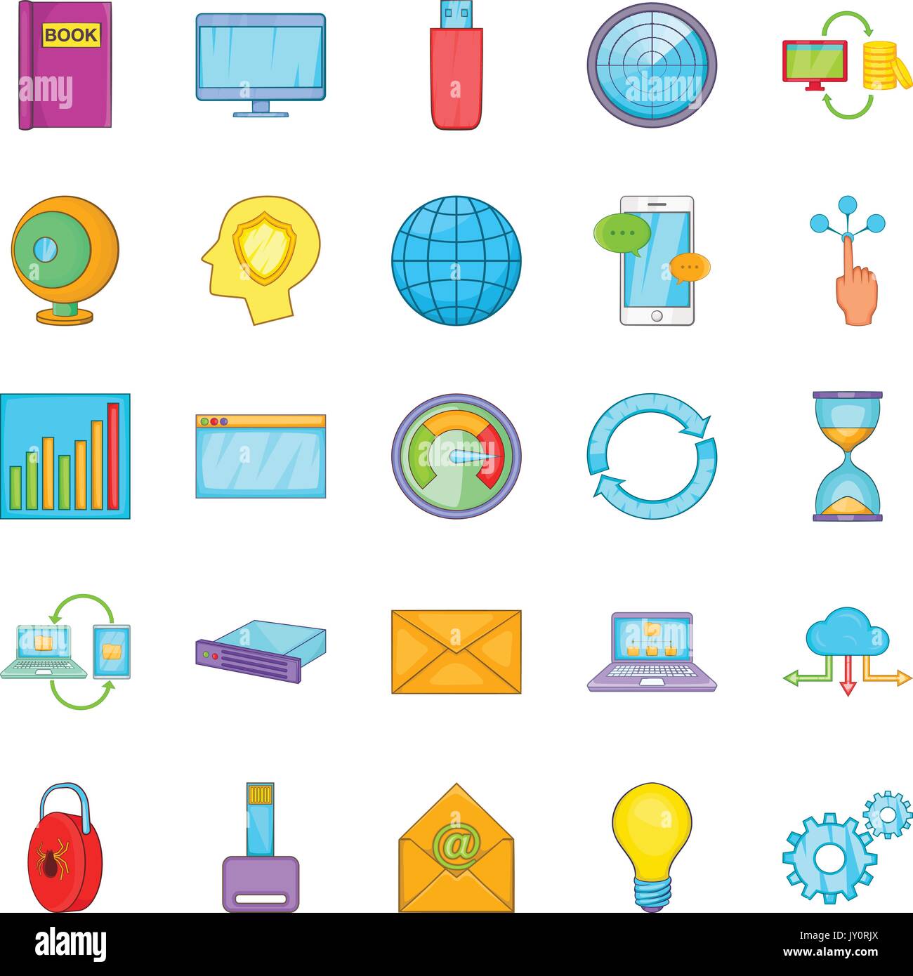 Data request icons set, cartoon style Stock Vector Image & Art - Alamy