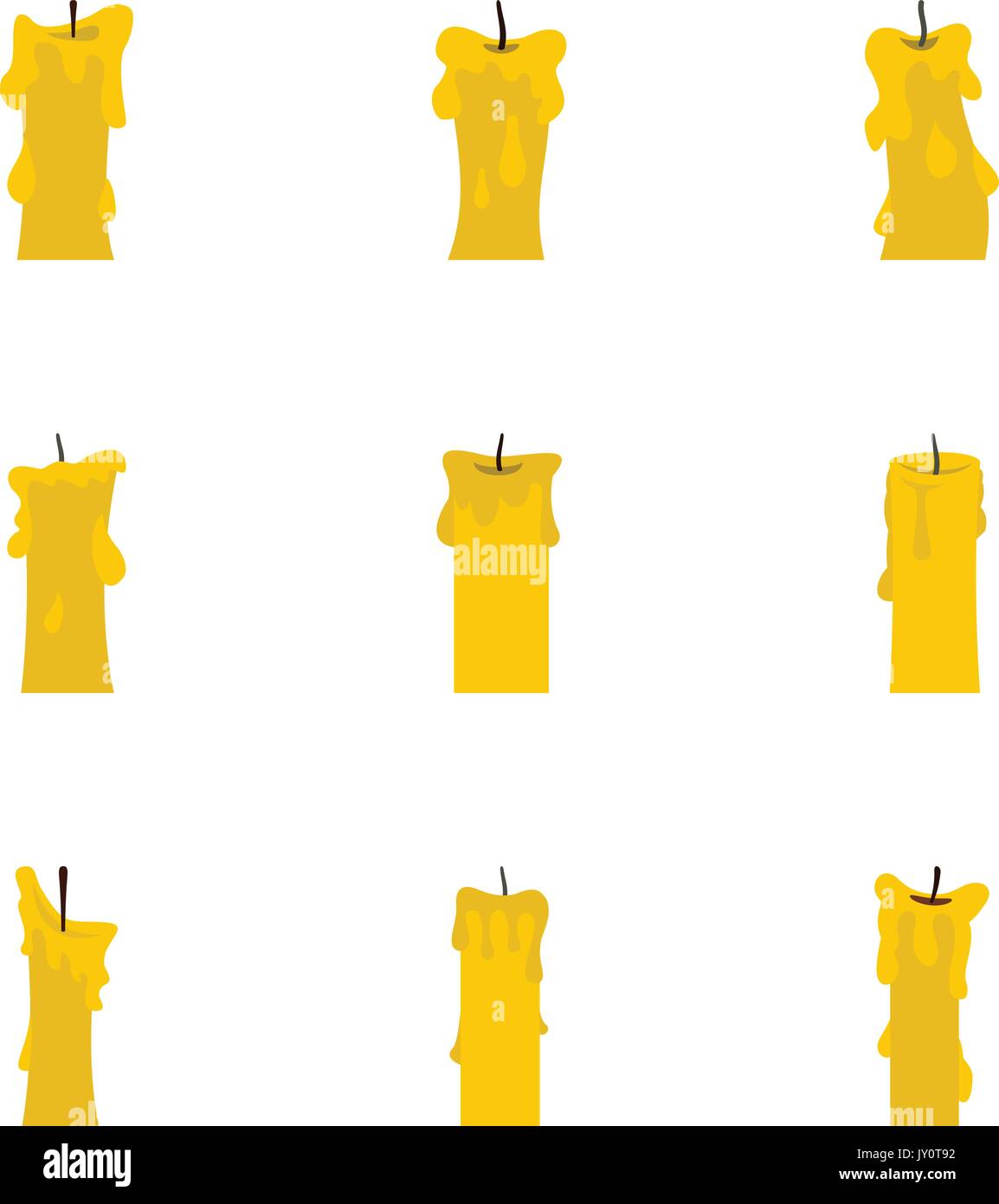 Candle forms icon set, flat style Stock Vector Image & Art - Alamy