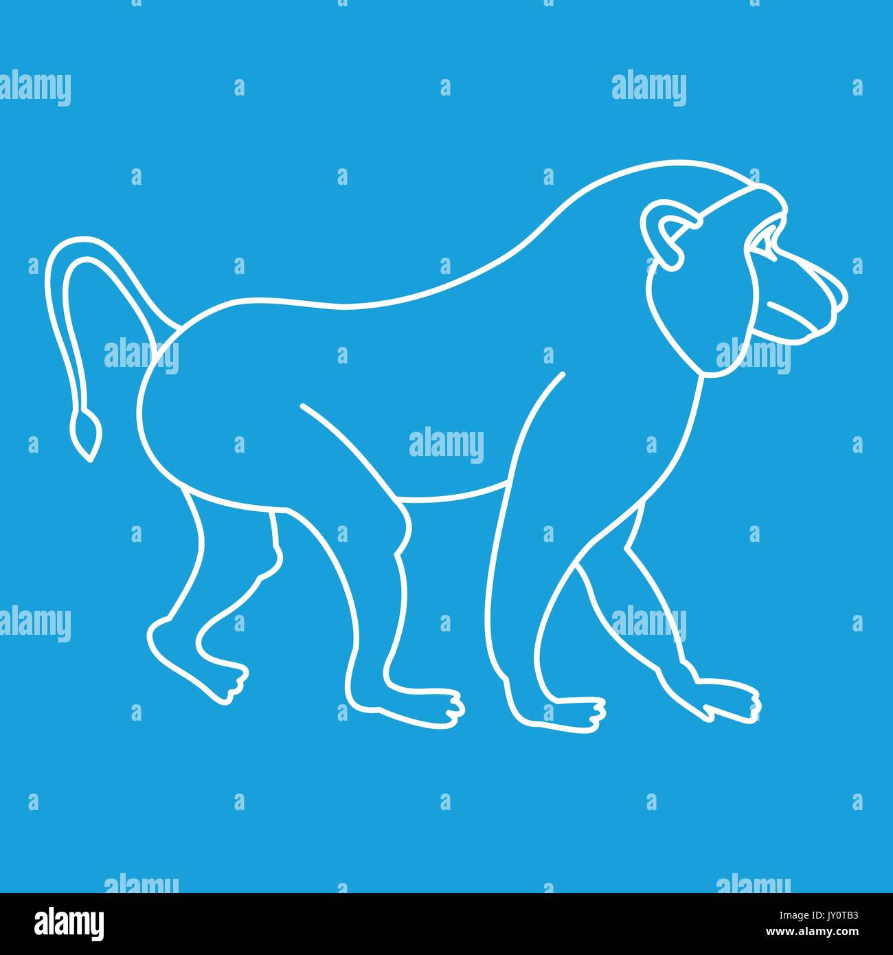 Macaque icon, outline style Stock Vector Image & Art - Alamy
