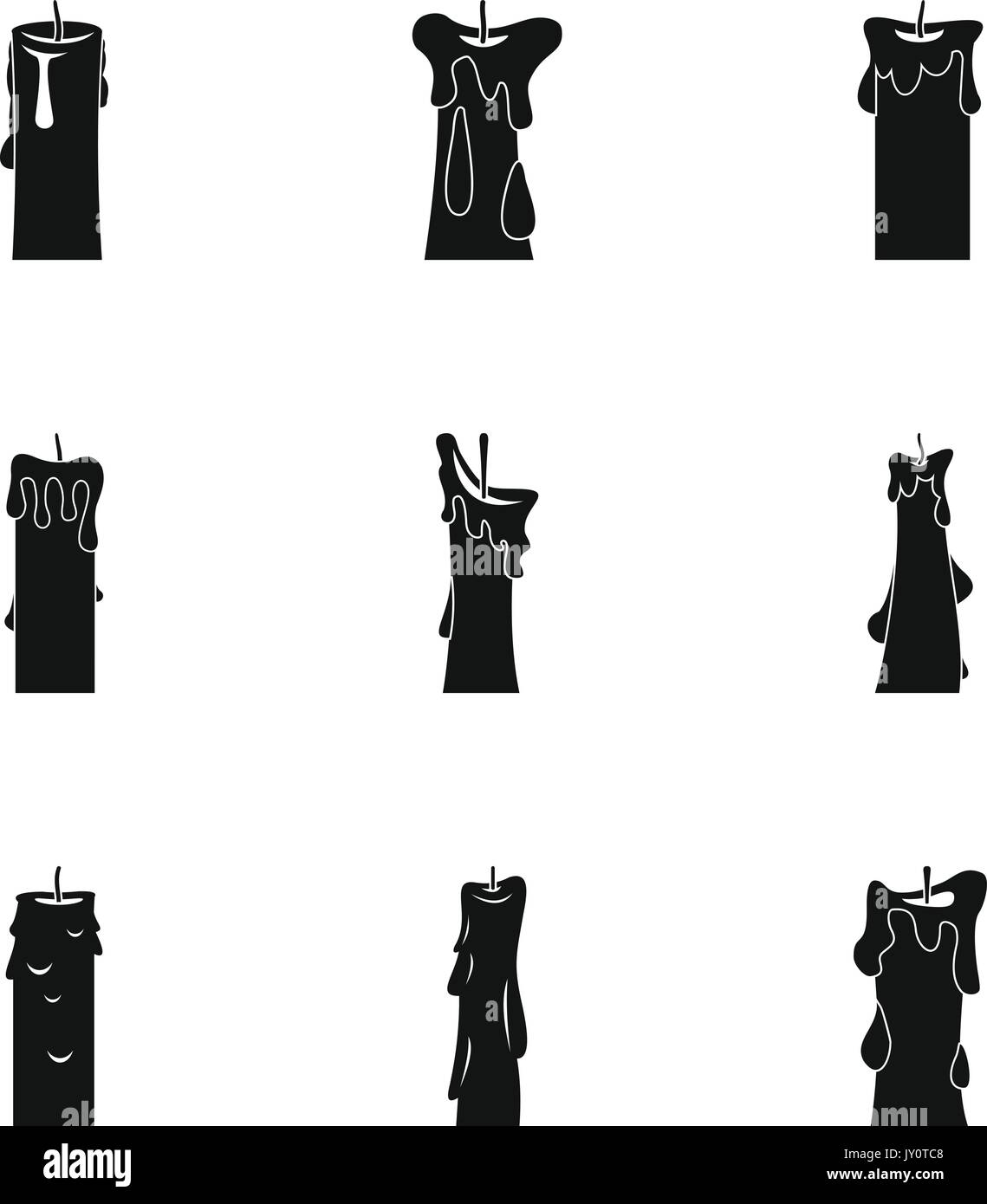 Candles icon set, simple style Stock Vector Image & Art - Alamy