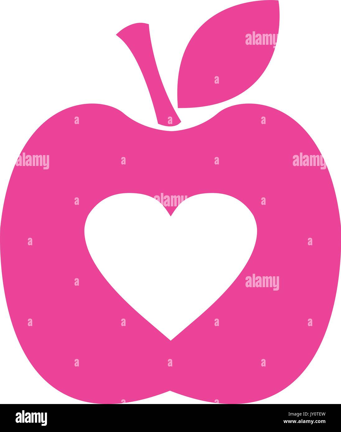 Valentine Love Heart Apple Vector Illustration Stock Vector Image & Art ...