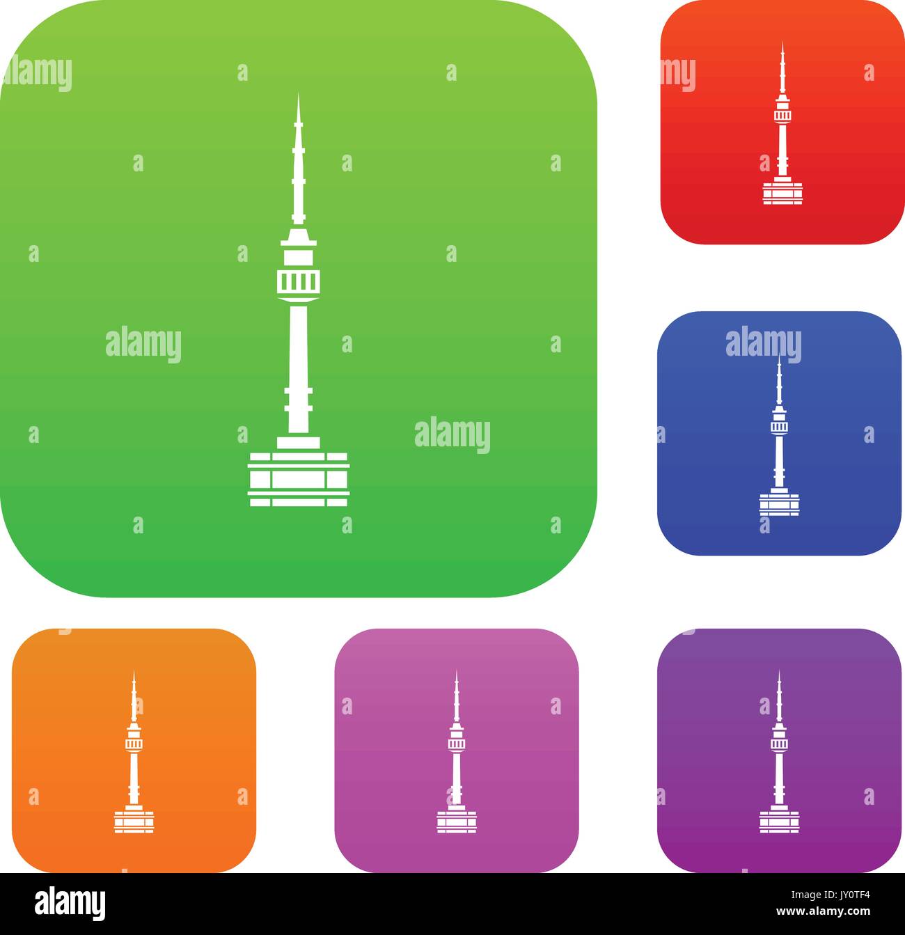 Namsan tower in seoul Stock Vector Images - Alamy