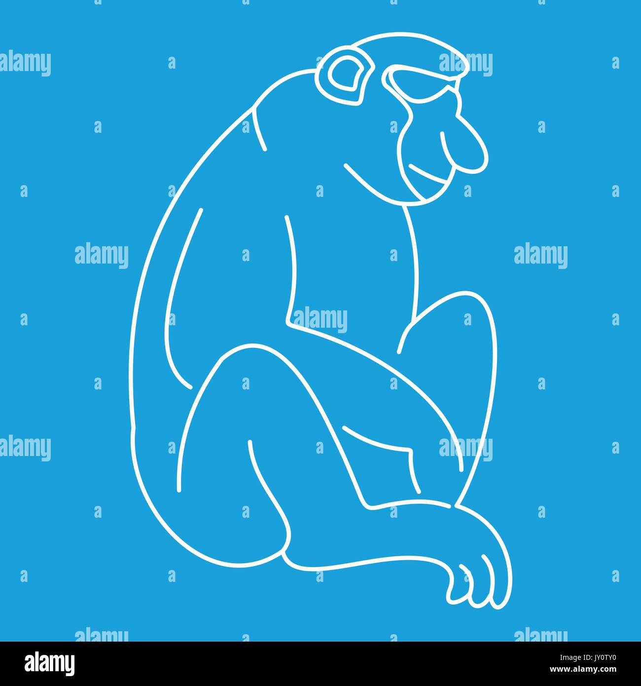 Macaque icon, outline style Stock Vector Image & Art - Alamy