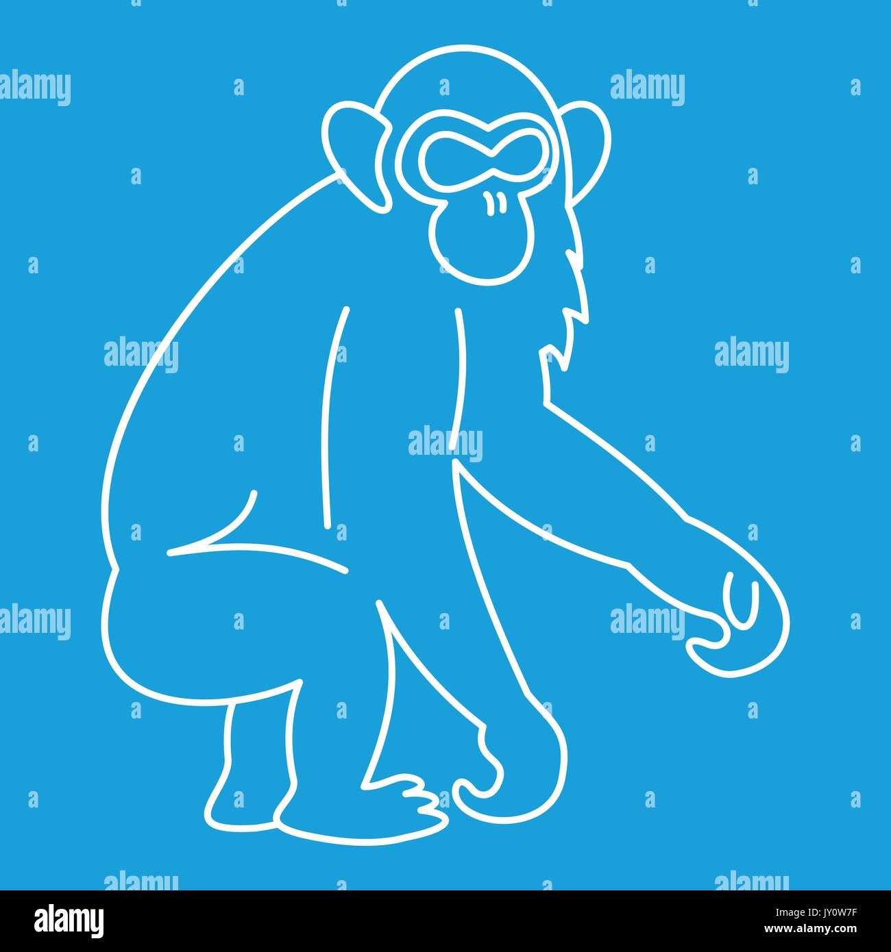 Monkey icon, outline style Stock Vector Image & Art - Alamy