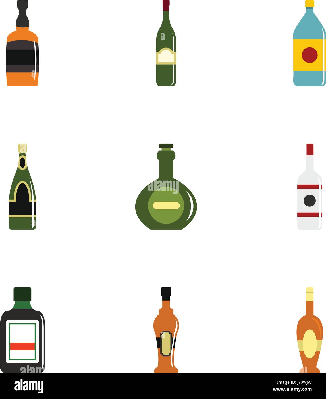 Bottle forms icon set, flat style Stock Vector Image & Art - Alamy