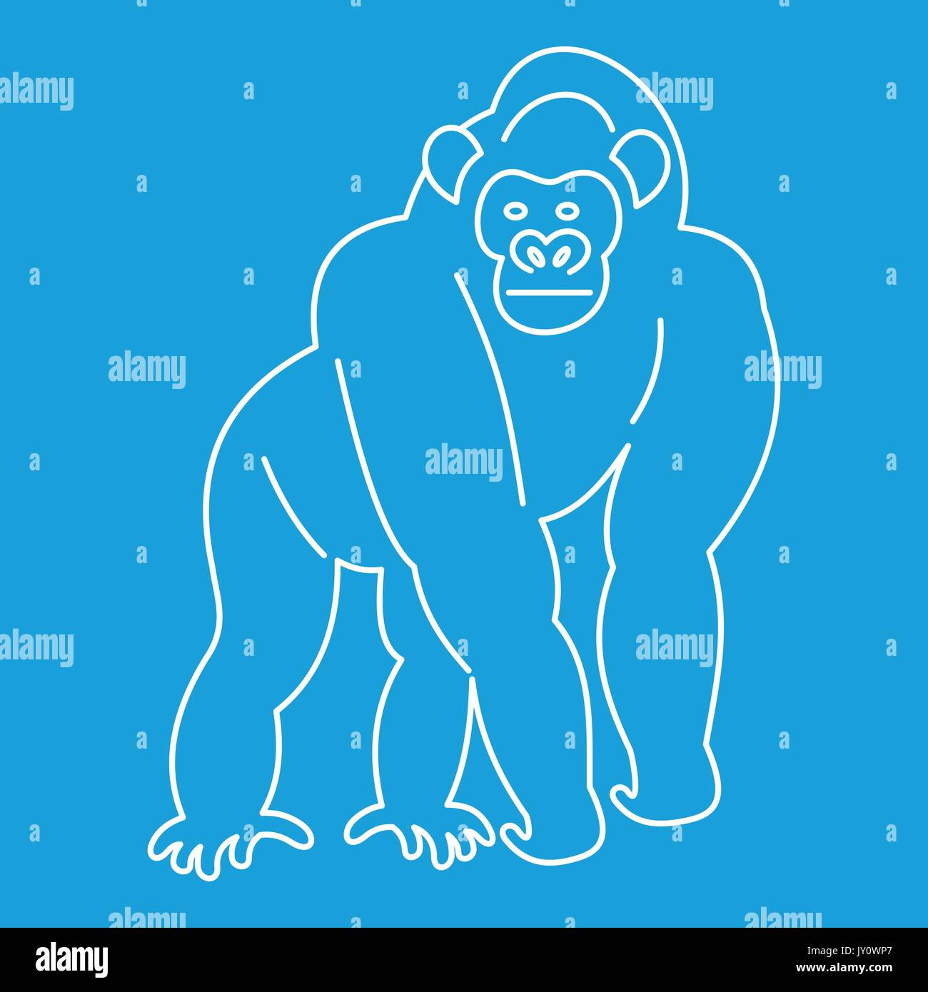 Monkey icon, outline Stock Vector Image & Art - Alamy