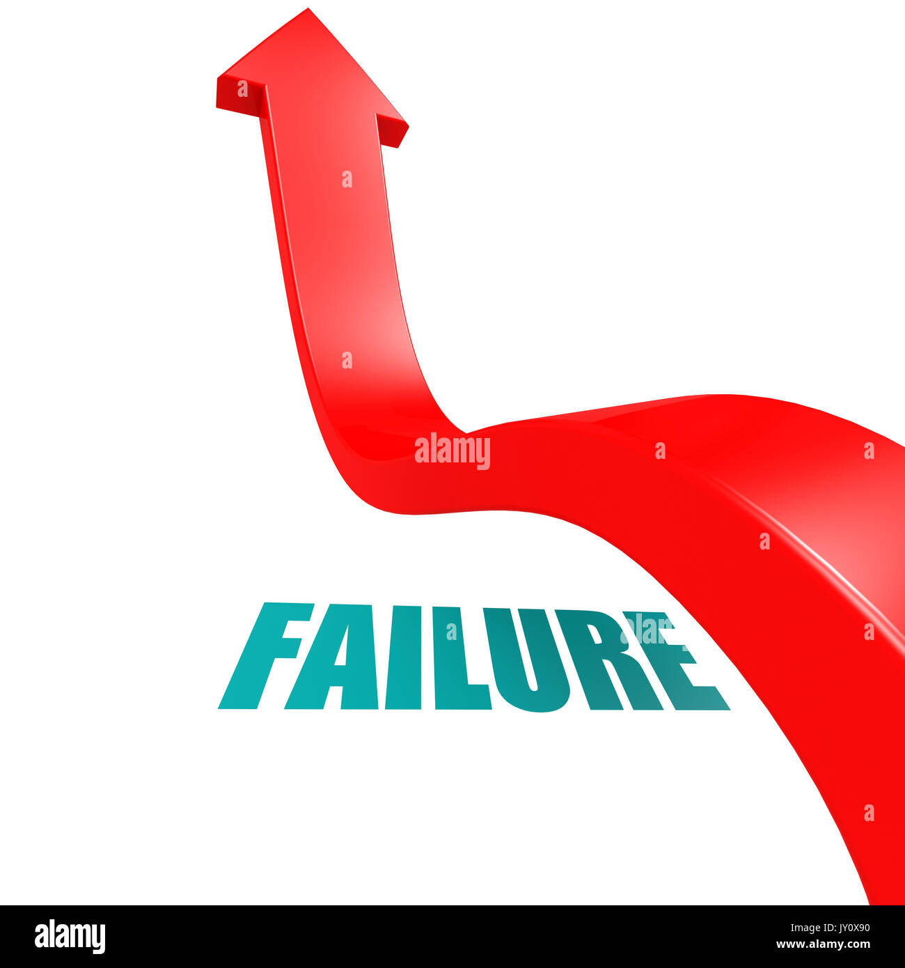 Arrow leap over failure image with hi-res rendered artwork that could ...