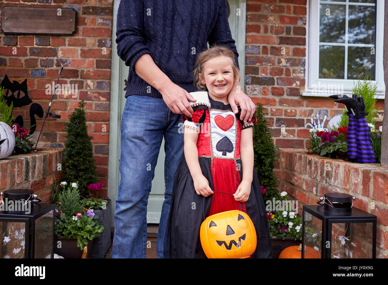 Halloween trick or treating parent hi-res stock photography and images ...