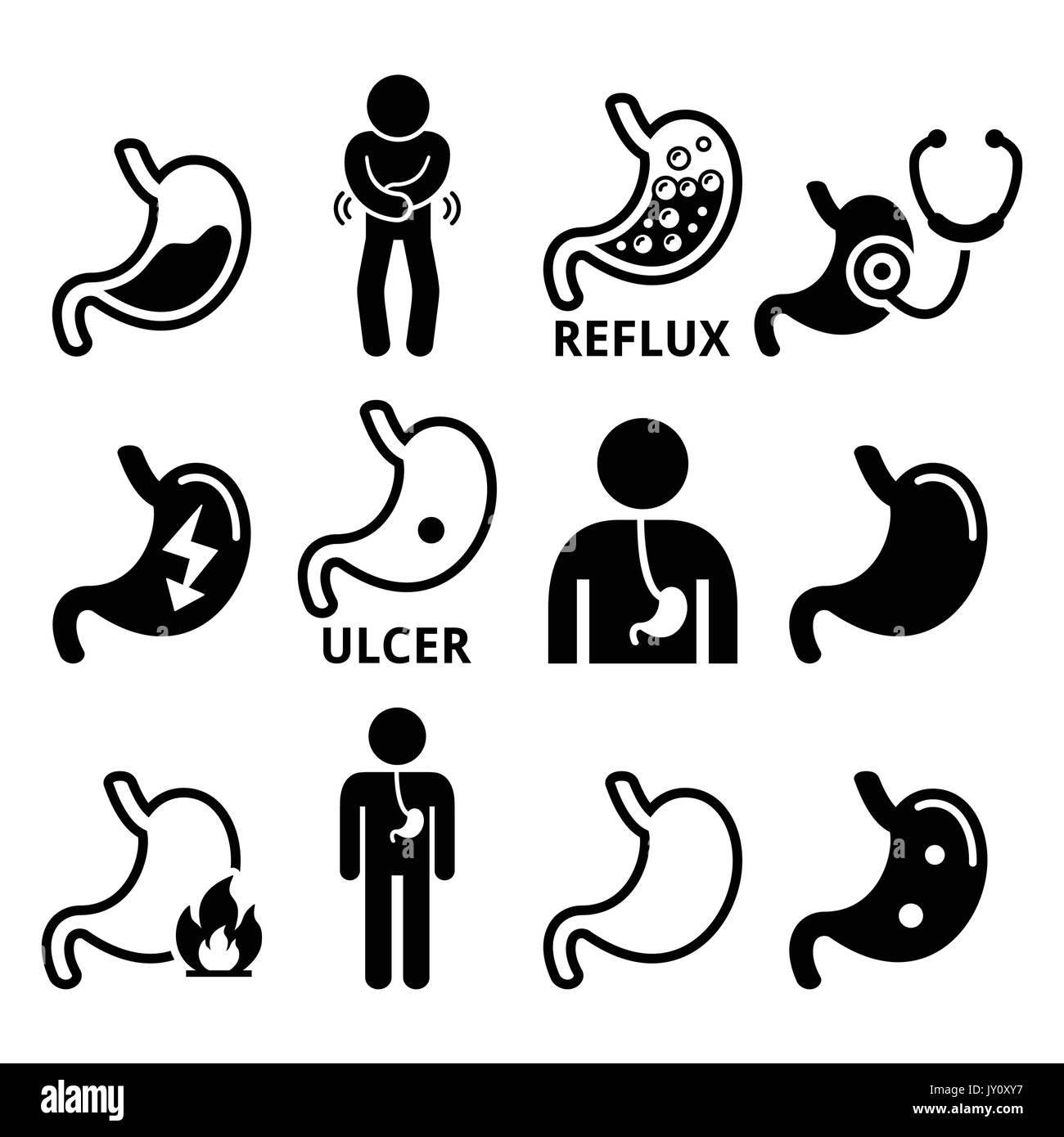 Sore belly Stock Vector Images - Alamy