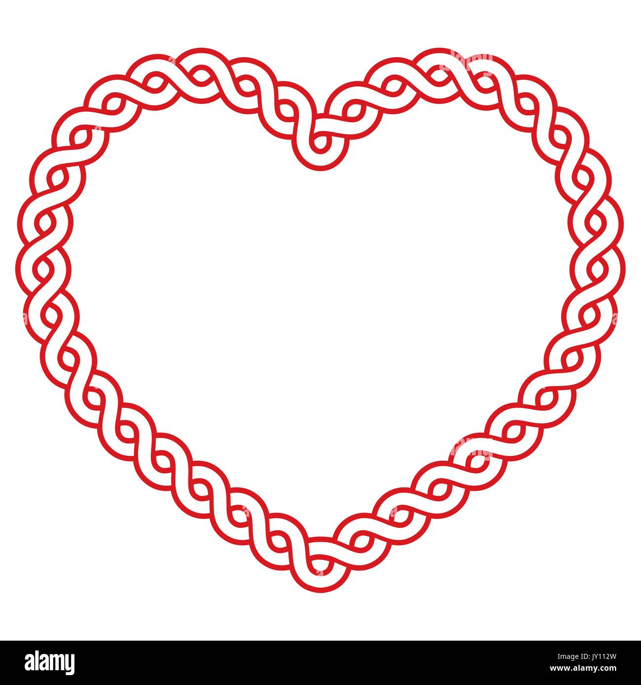 Celtic pattern red heart shape - love concept fot St Patrick's Day ...