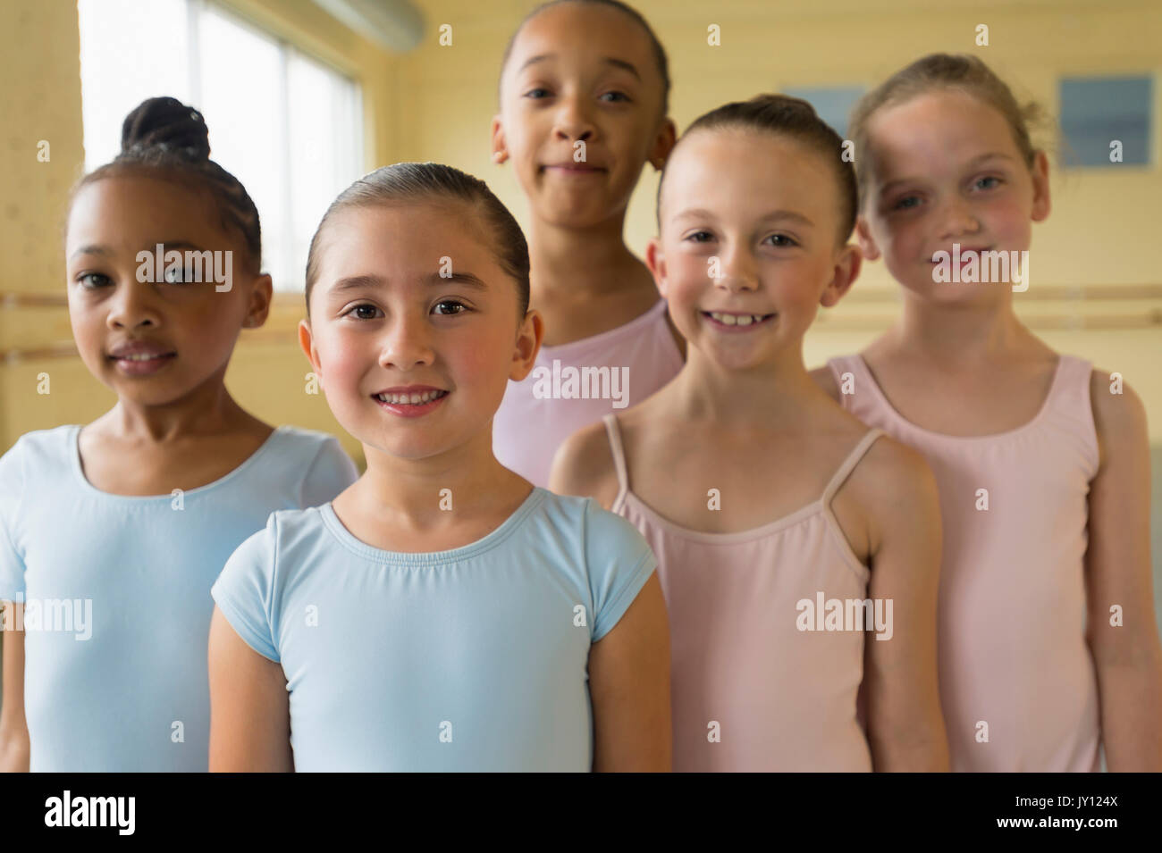 Portrait of smiling girls in ballet studio Stock Photo - Alamy