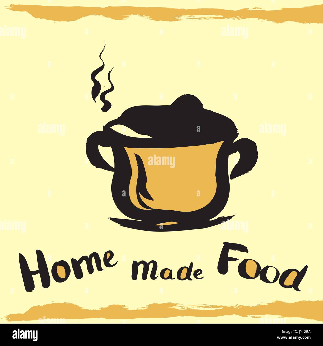 Drawing kitchen cookware pot tool hi-res stock photography and images ...