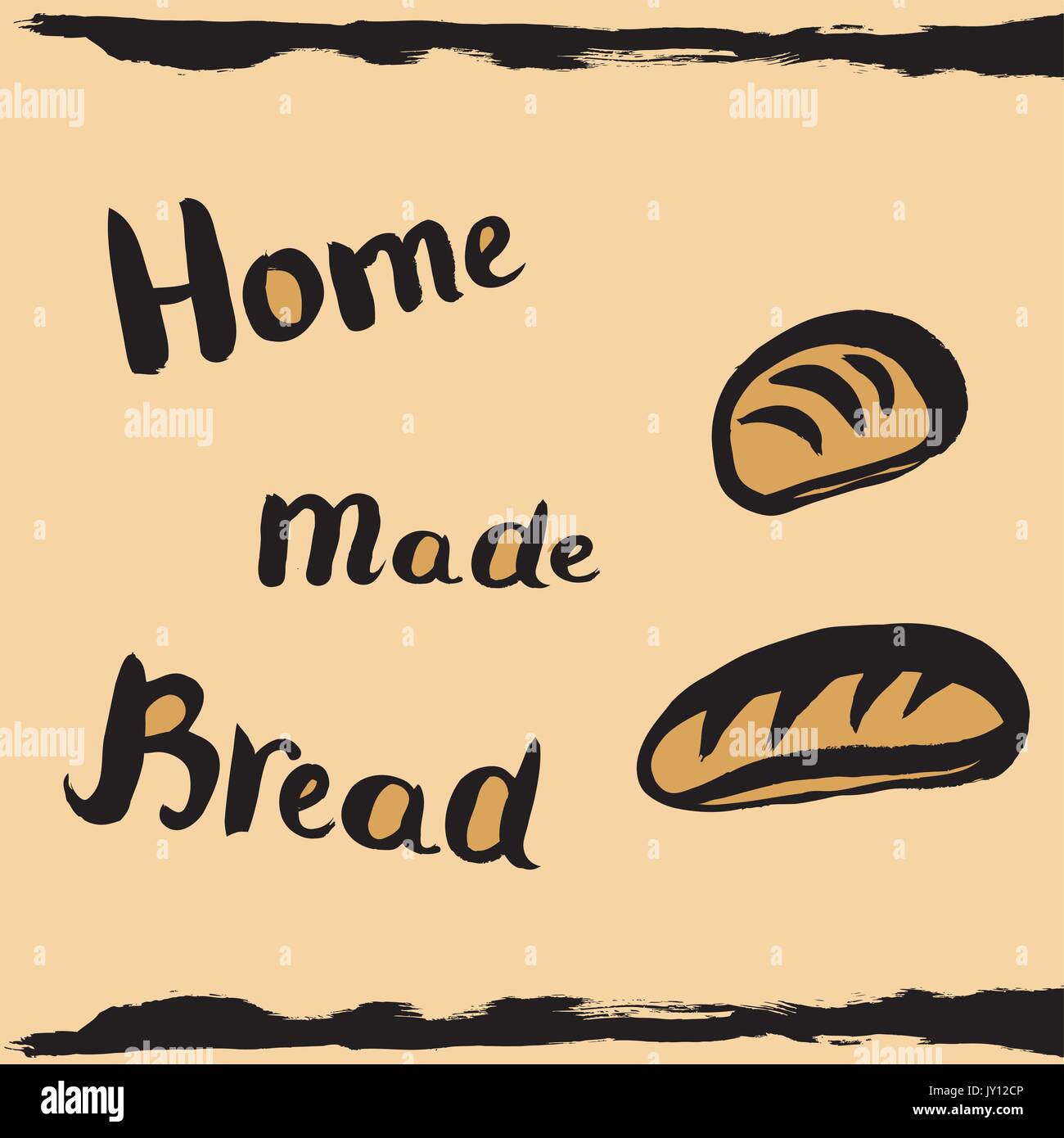homemade bread, concept design, vector illustration Stock Vector Image ...