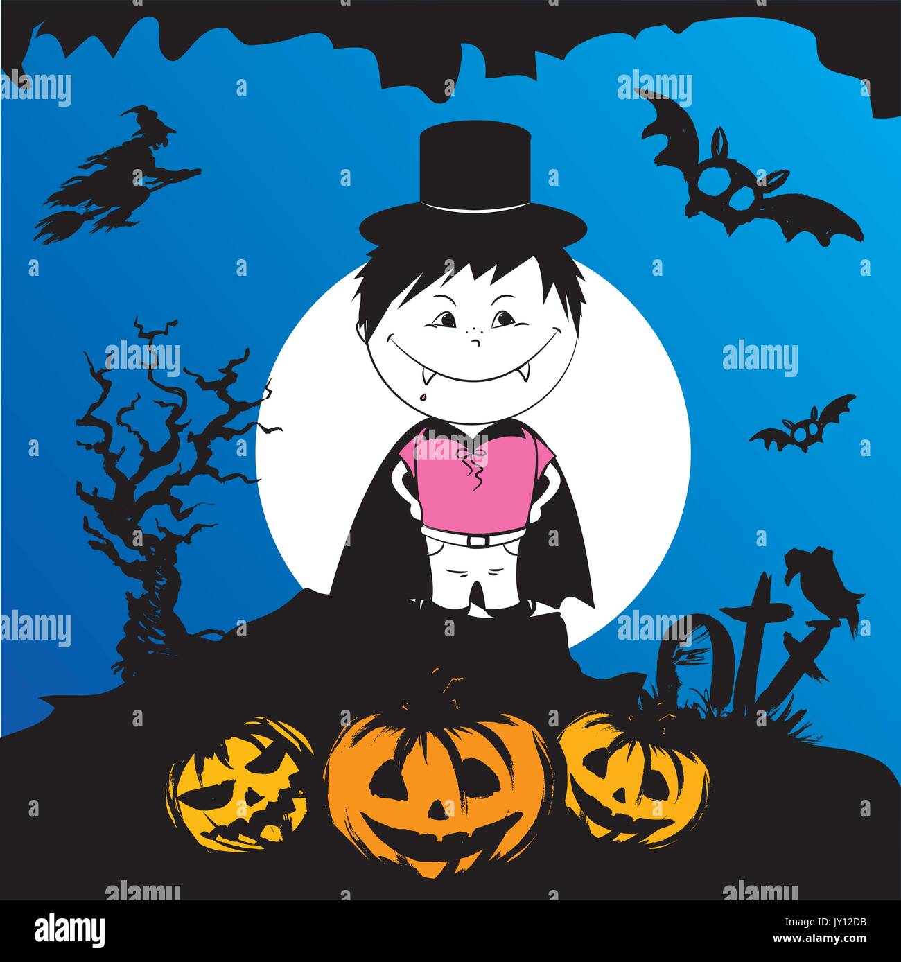 Halloween,vampire, scary background,vector illustration Stock Vector ...