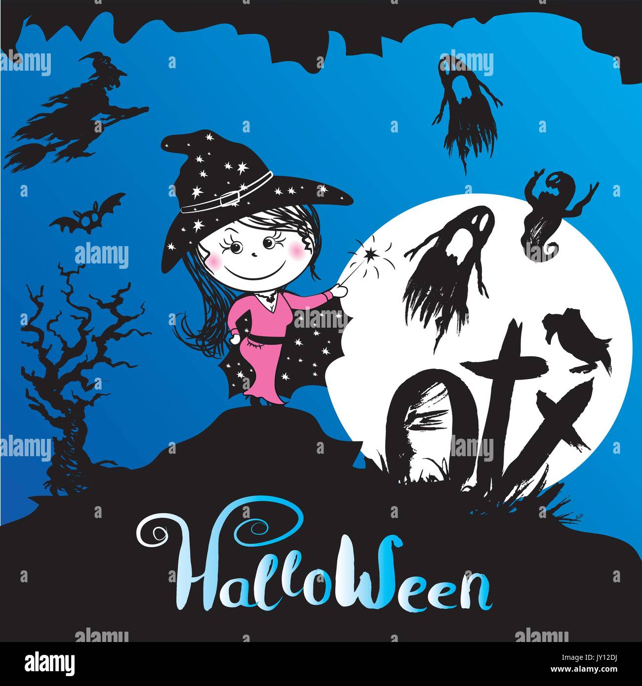 Halloween, scary background,vector illustration Stock Vector Image ...