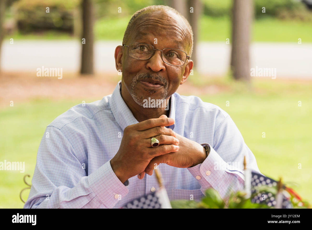 Portrait of smiling Black man Stock Photo - Alamy