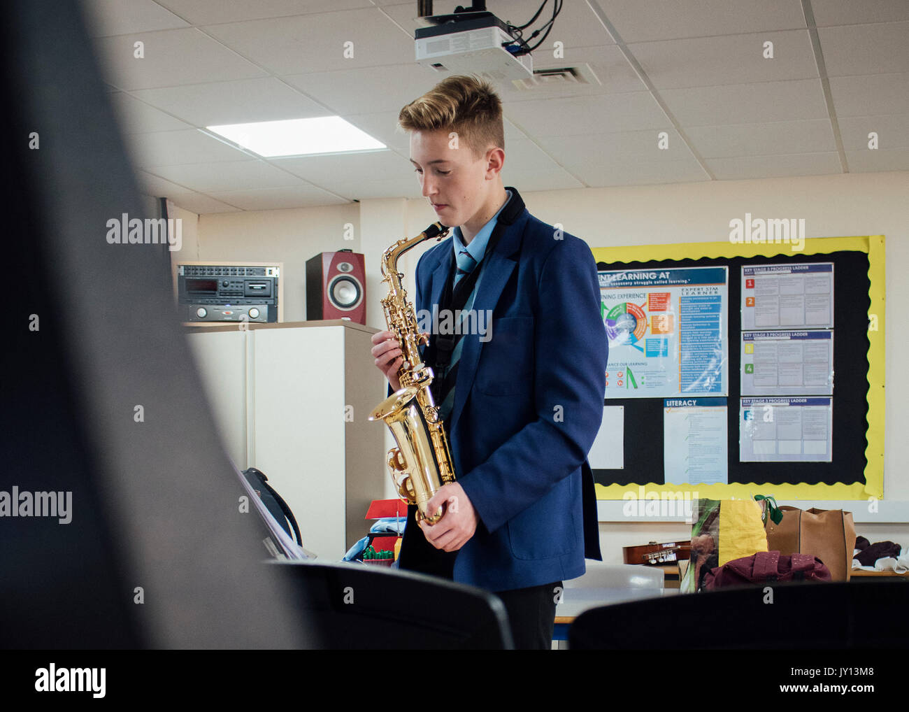 Young male practicing in playing hi-res stock photography and images ...