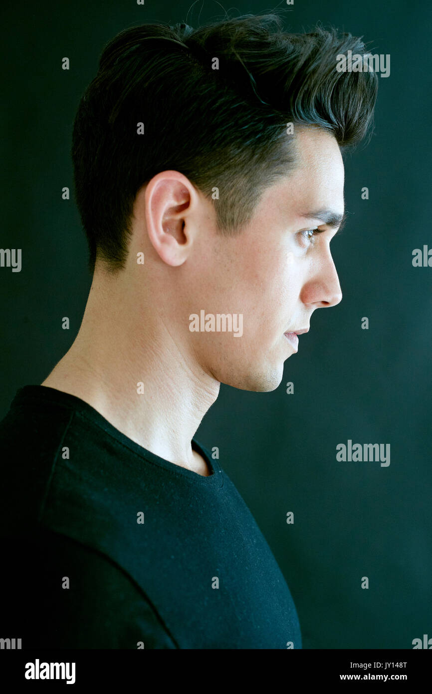Man side profile standing hi-res stock photography and images - Alamy