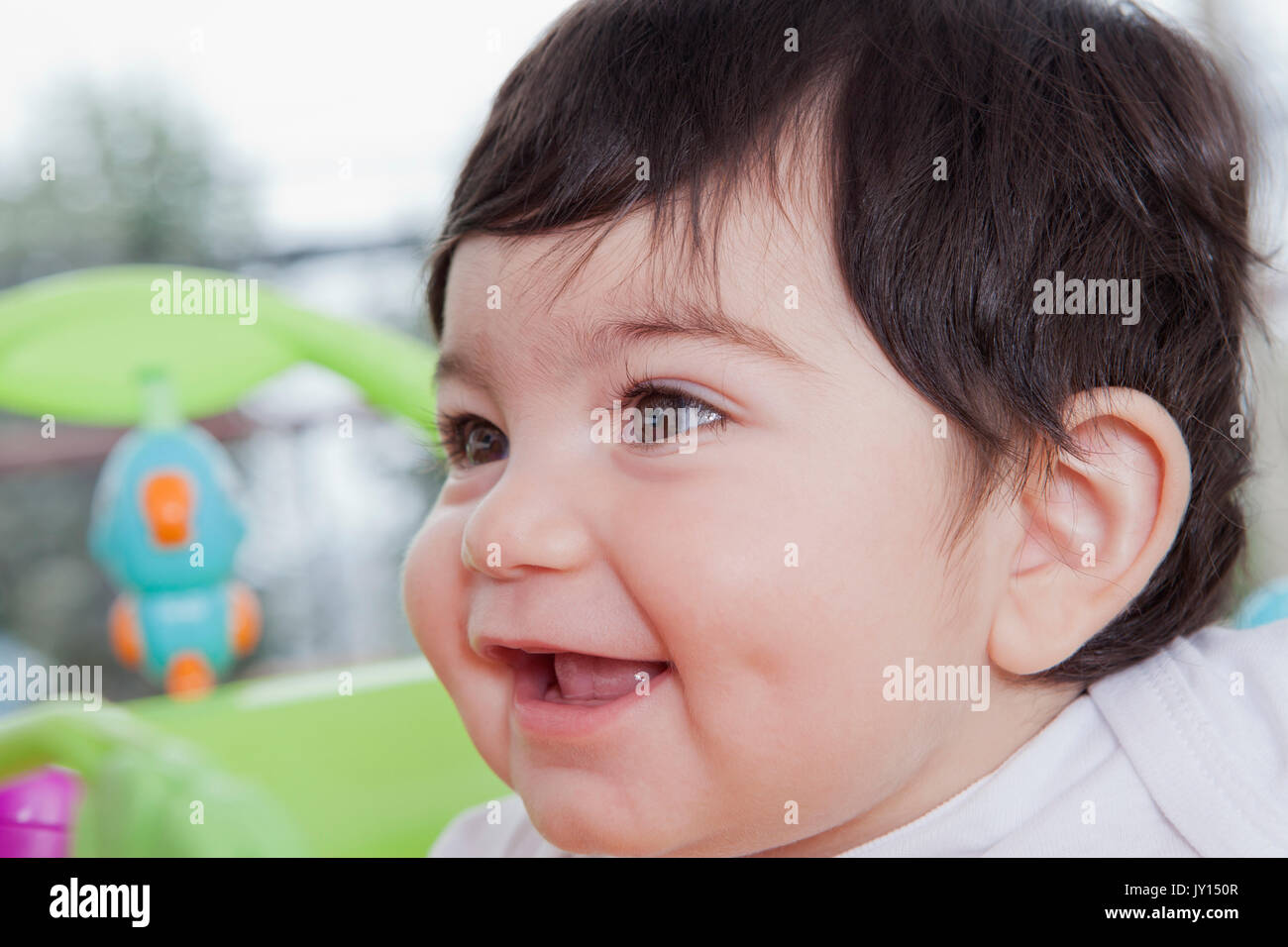 Smiling Hispanic baby boy Stock Photo - Alamy