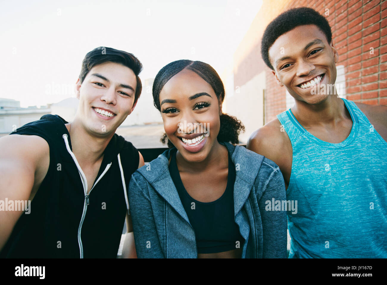 African man selfie workout hi-res stock photography and images - Alamy