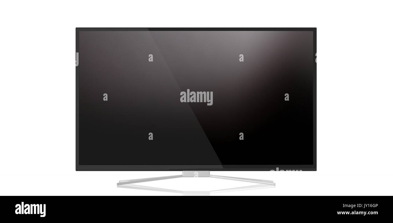 TV screen on white background. 3d illustration Stock Photo - Alamy