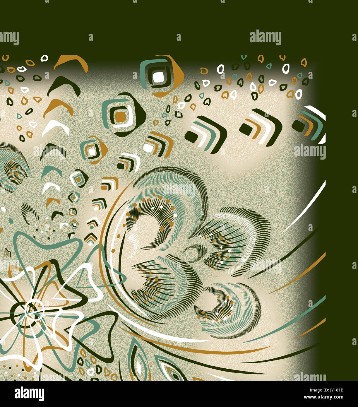 Beautiful colorful textile print scarf design Stock Photo - Alamy