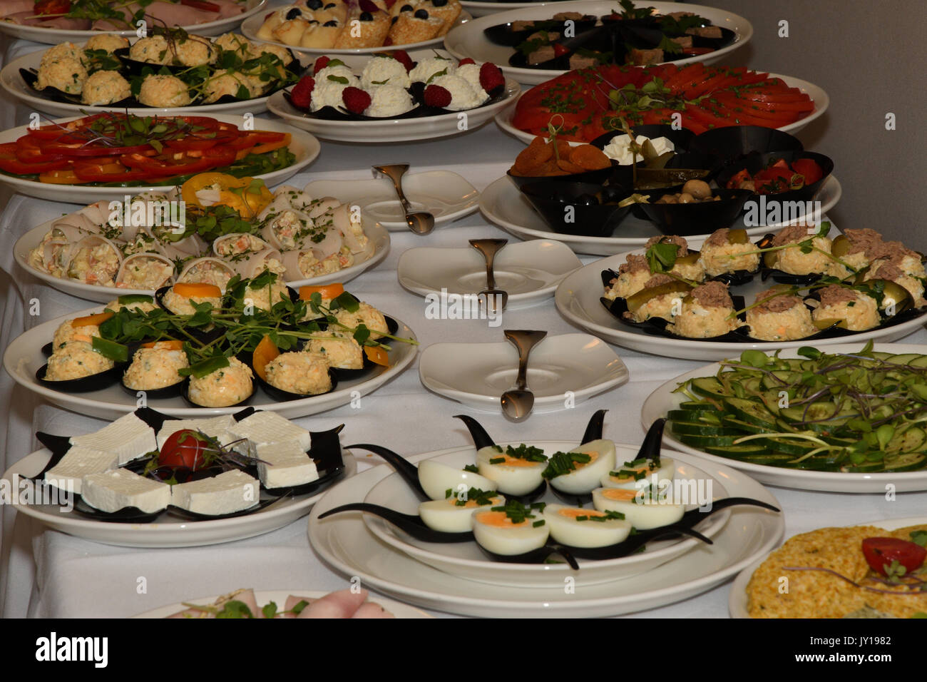 Table Buffet breakfast food Stock Photo - Alamy