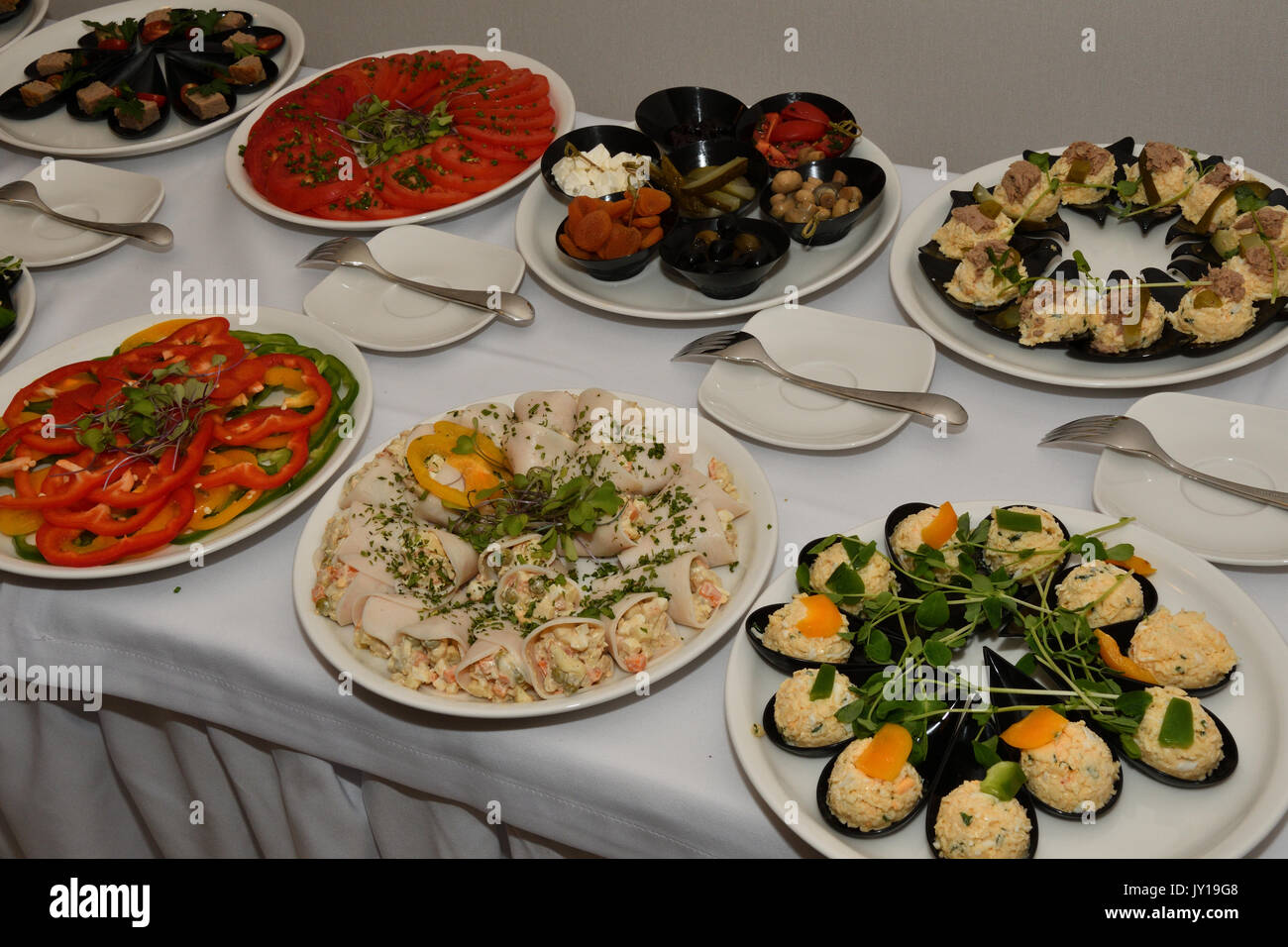 Table Buffet breakfast food Stock Photo - Alamy