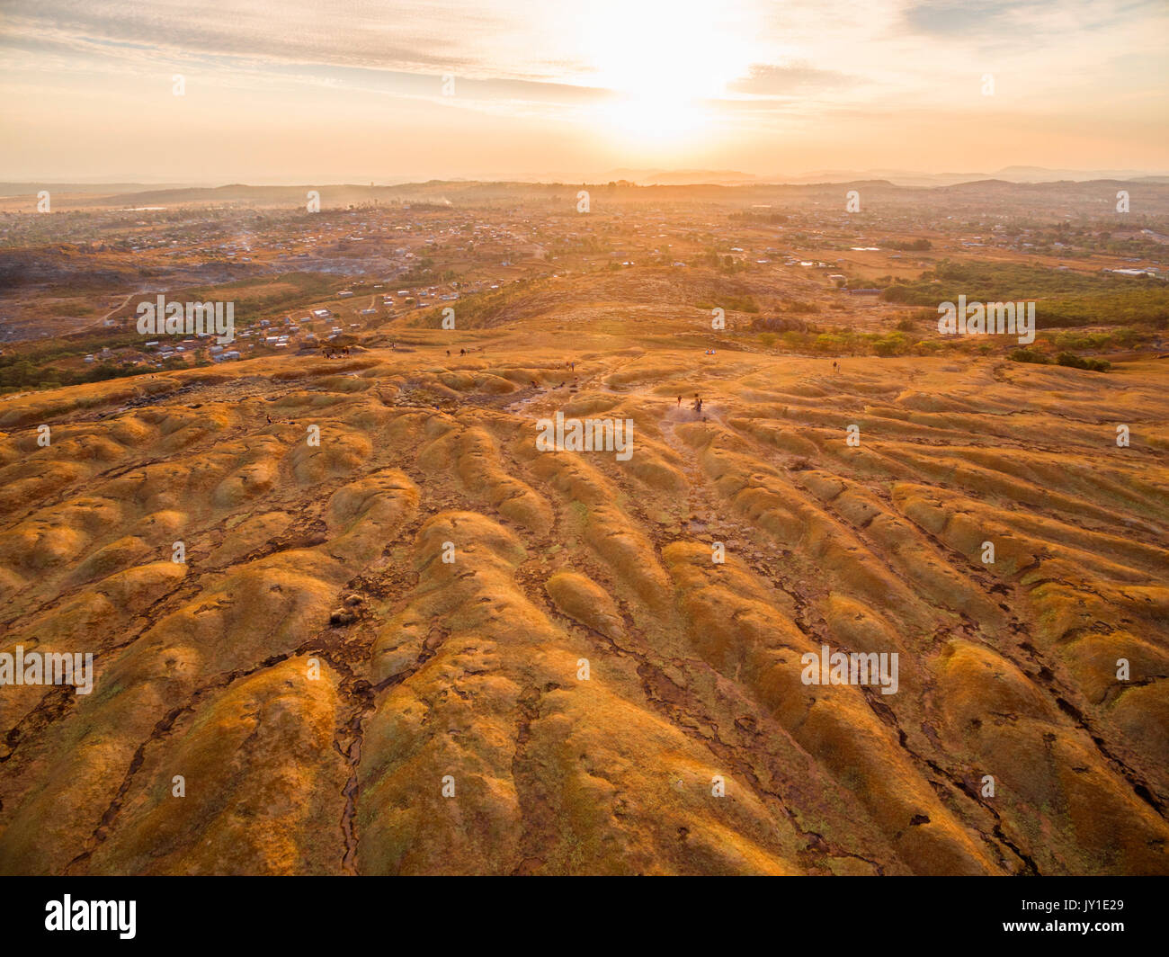 An aerial view of Domboshawa National Monument, Zimbabwe Stock Photo ...