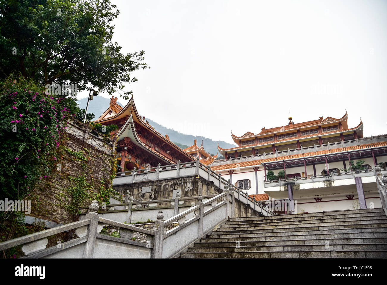 Landscape of Hongfa temple buddhist monastery complex Stock Photo - Alamy