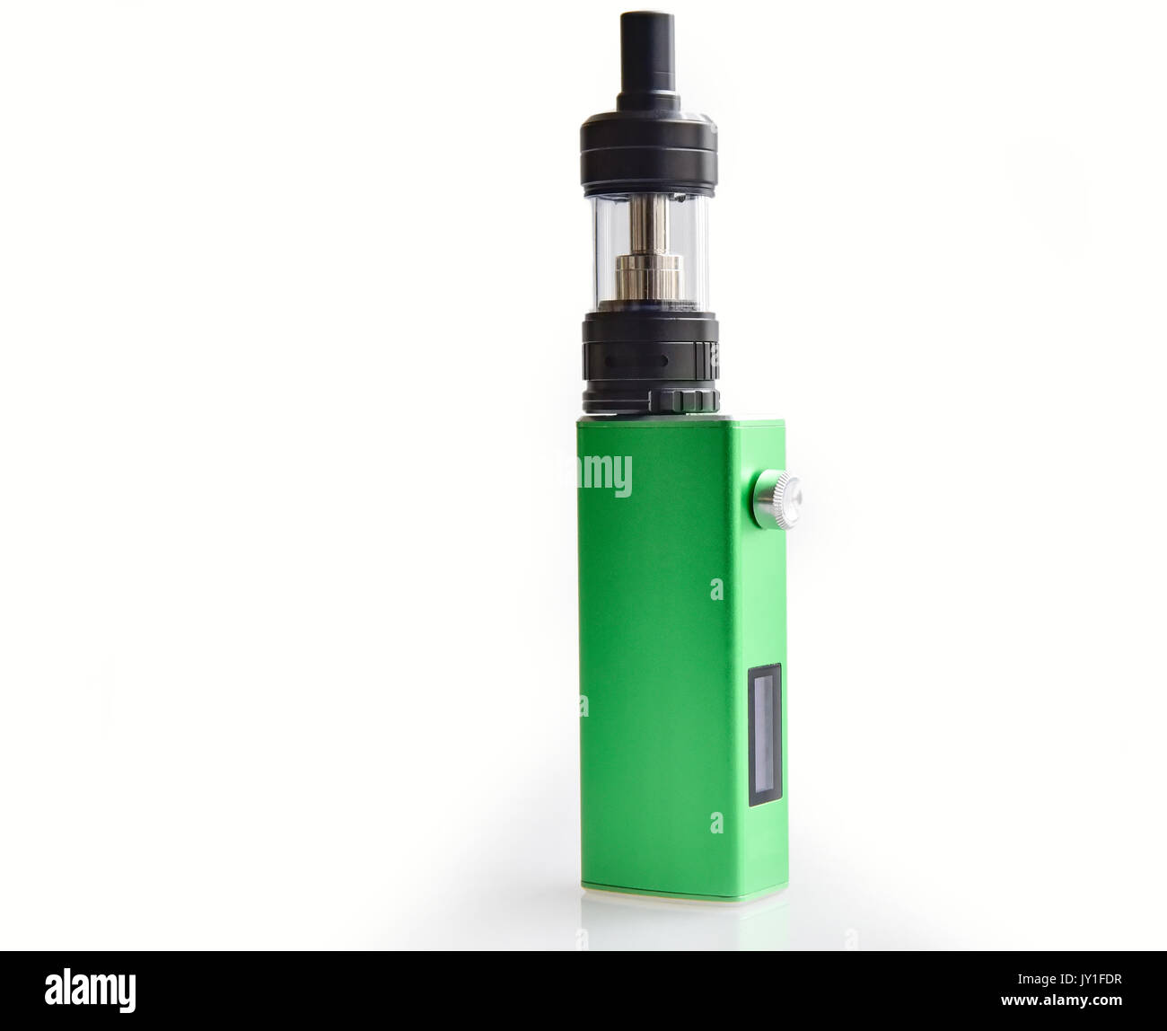 Simple green box mod on white background Stock Photo - Alamy