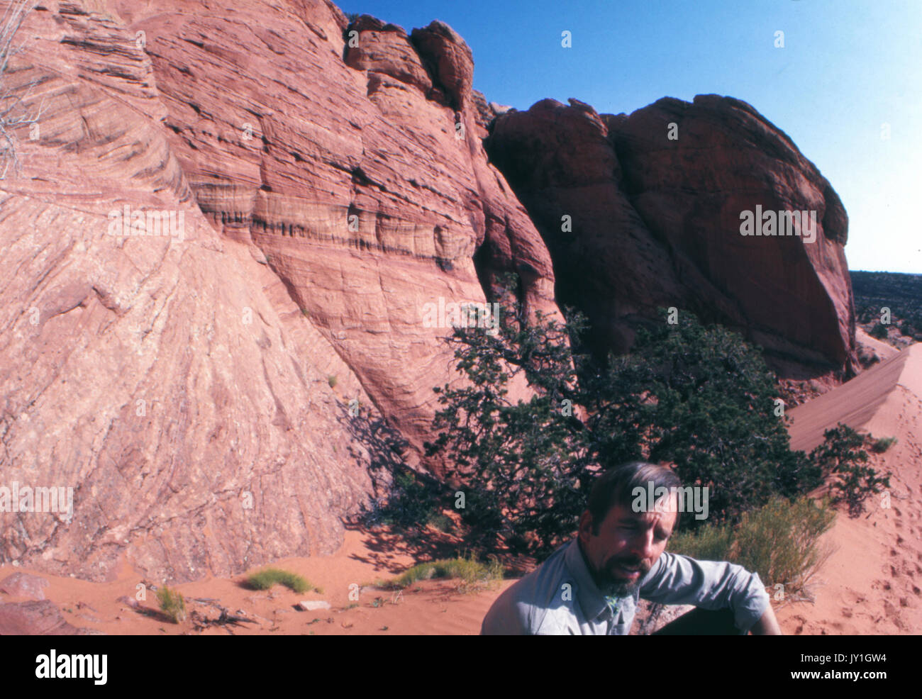 Edward Abbey, author of Desert Solitaire, shown here in the desert at ...