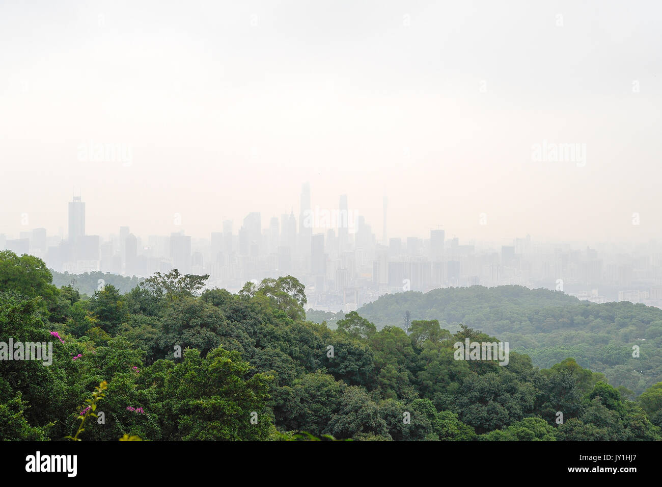 Guangzhou cityscape from the Bayun mountain viewpoint Stock Photo - Alamy