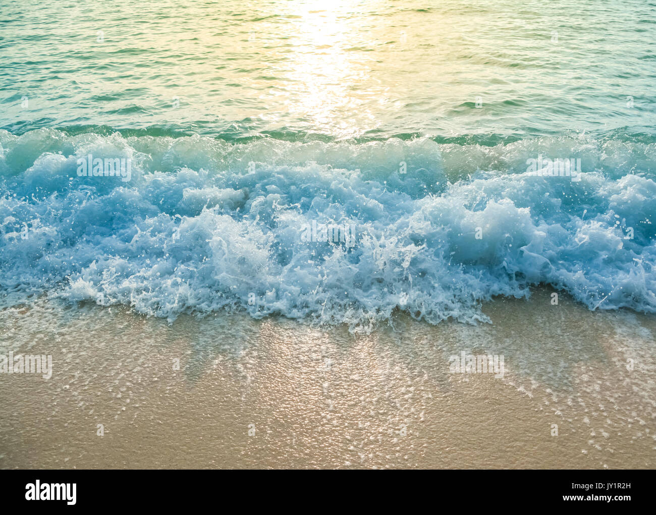 beautiful wave of ocean on the beach Stock Photo - Alamy