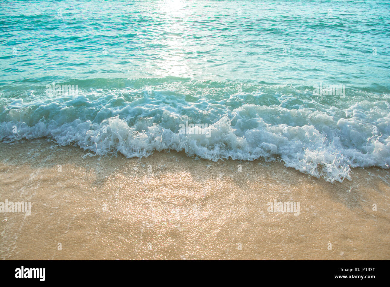 beautiful wave of ocean on the beach Stock Photo - Alamy