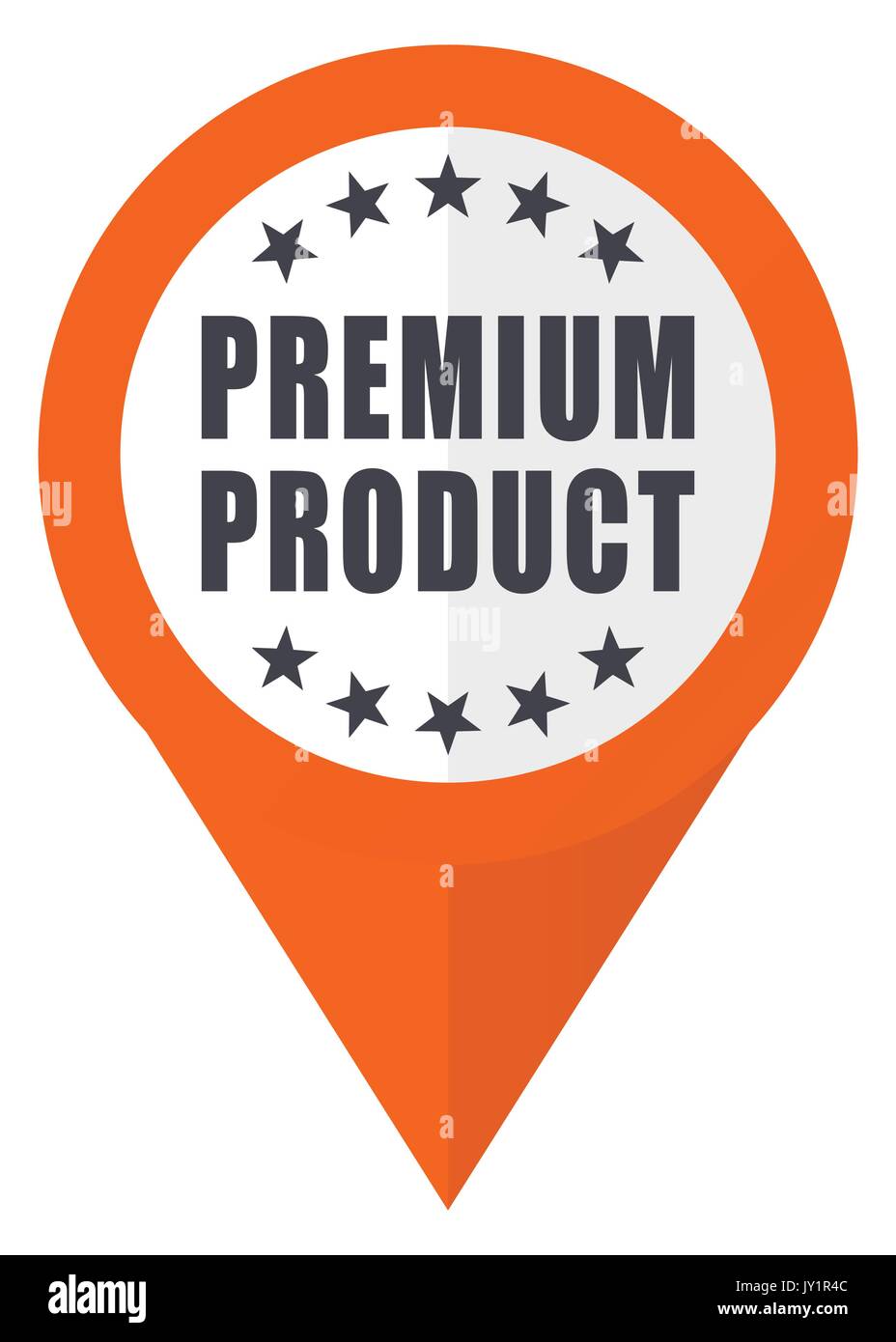 Premium product orange pointer vector icon in eps 10 isolated on white ...