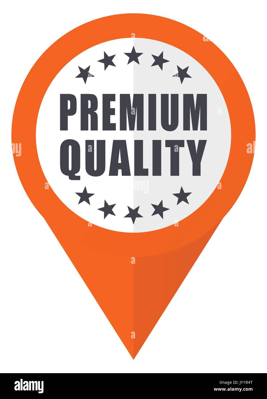 Premium quality orange pointer vector icon in eps 10 isolated on white ...